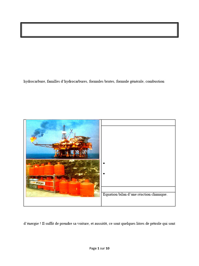 Combustion des hydrocarbures expliquée | PDF | Hydrocarbures | La ...