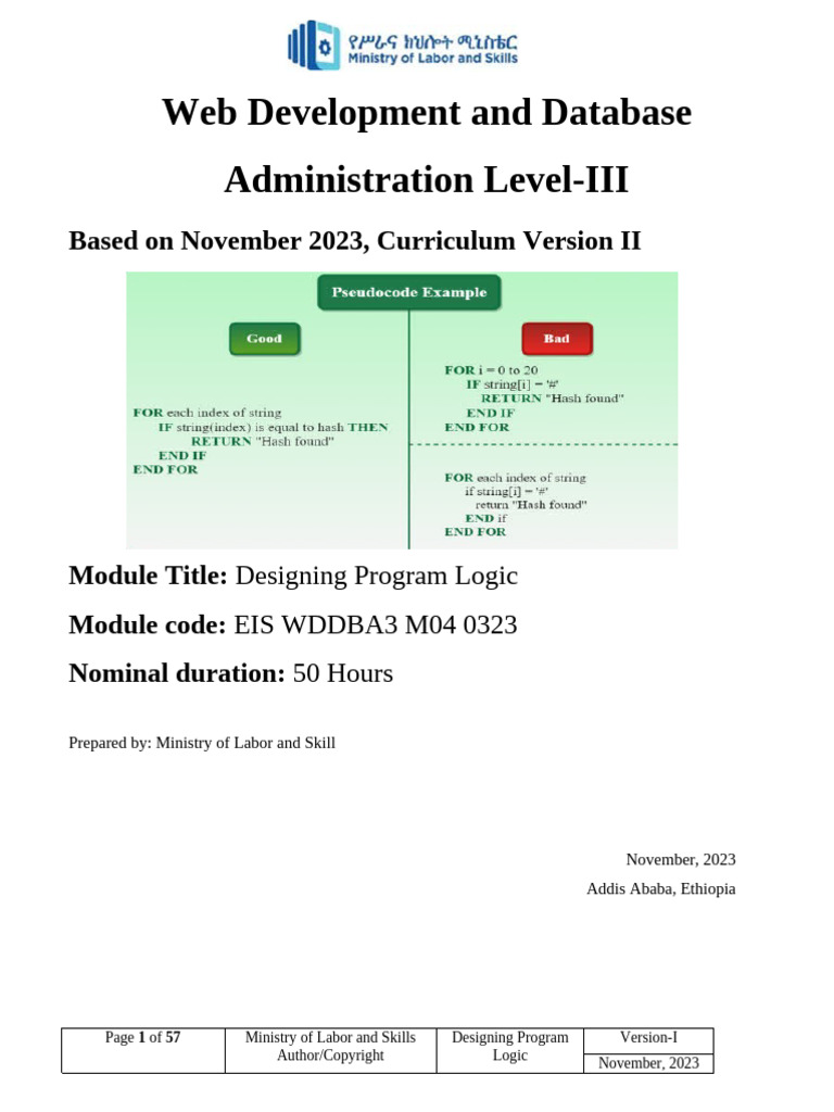 M04 Designing Program Logic | PDF | Algorithms | Software Development Process