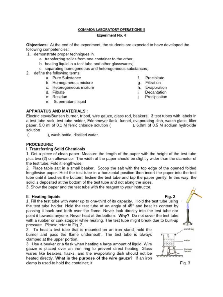 Common Laboratory Operations Ii | PDF | Filtration | Precipitation ...