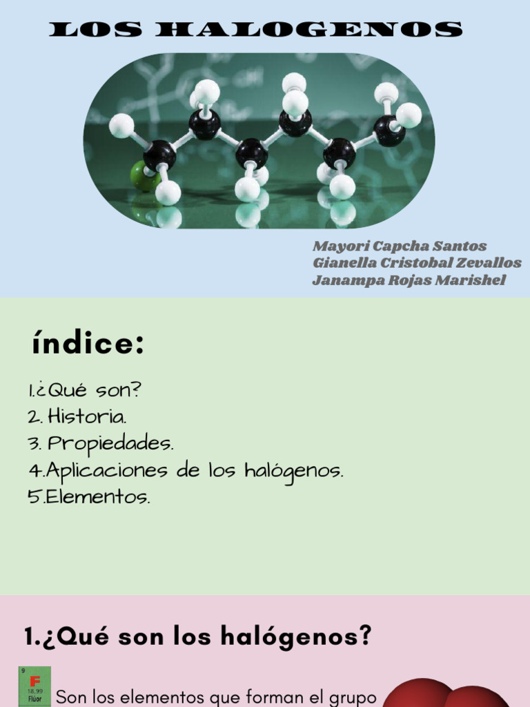 Propiedades y Usos de los Halógenos | PDF | Cloro | Ciencias fisicas
