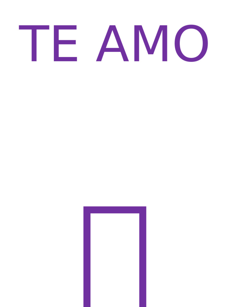 Te Amo | PDF