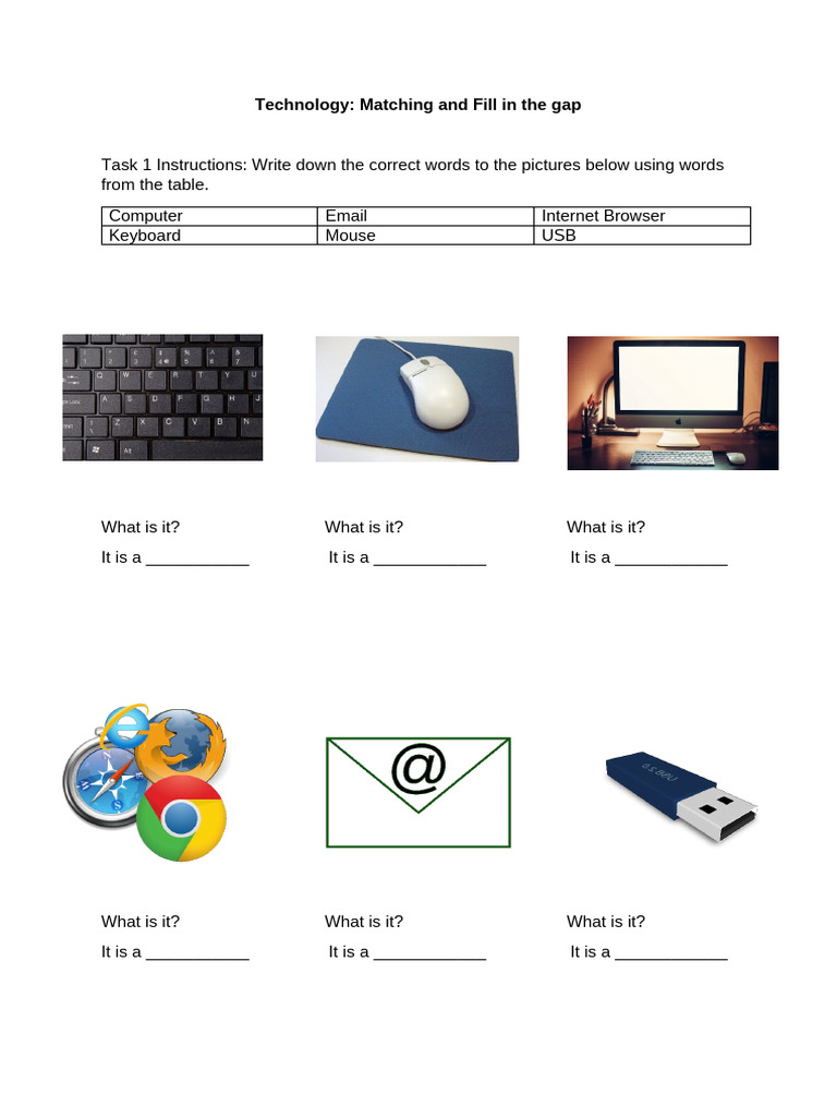 Tech Vocabulary Practice | PDF