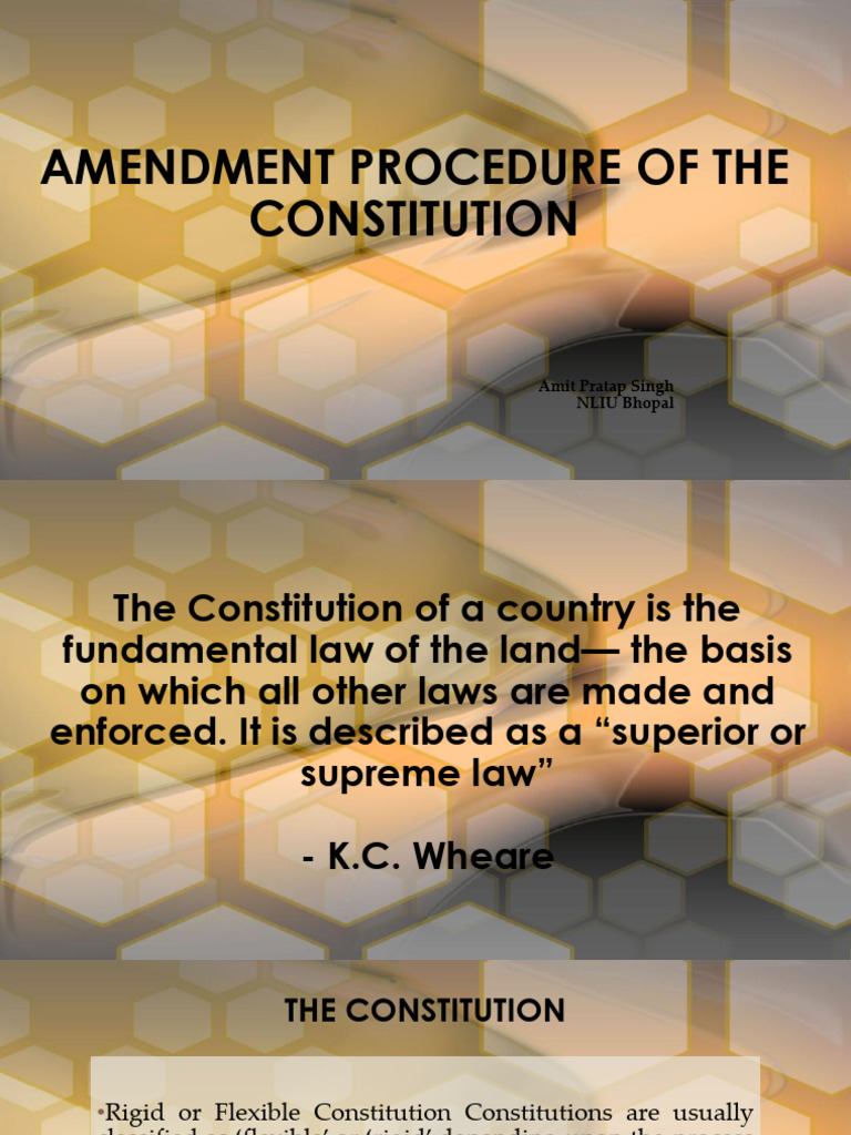 Amendment Procedure of The Constitution | PDF | Ratification | Political Science