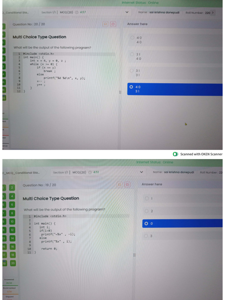 Conditional Statements MCQ | PDF