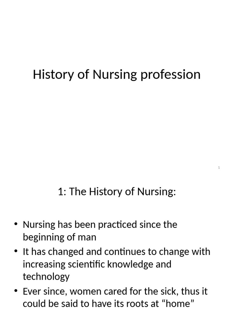 History of Nursing Profession | PDF | Nursing | Southern Africa