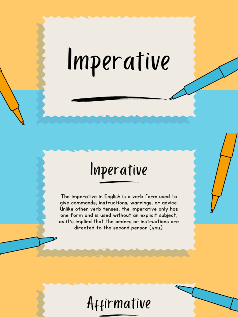 Imperative Inglish Form | PDF