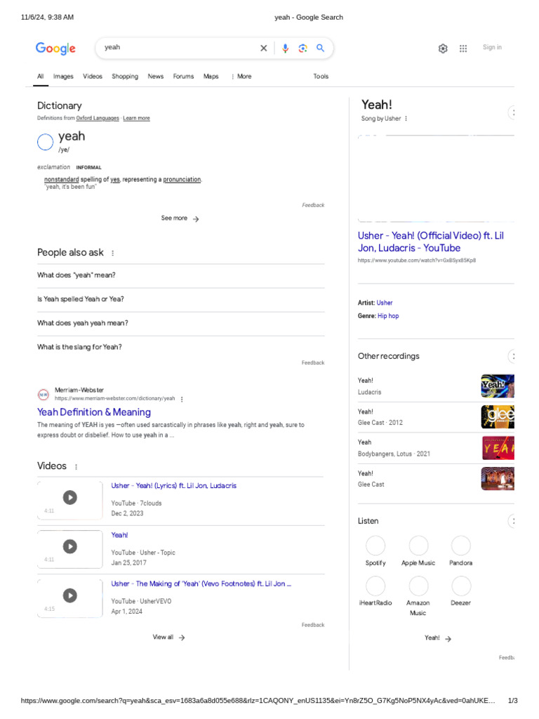 Yeah | PDF | Hip Hop | African American Music