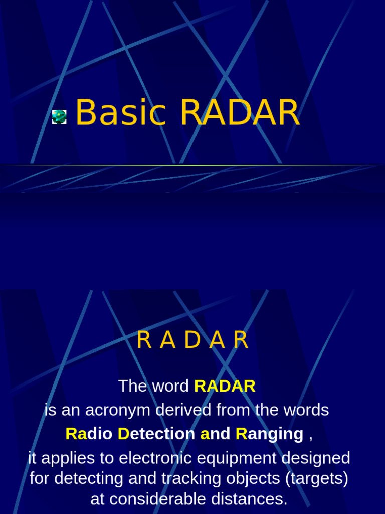 2 Basic Radar | PDF | Radar | Radio