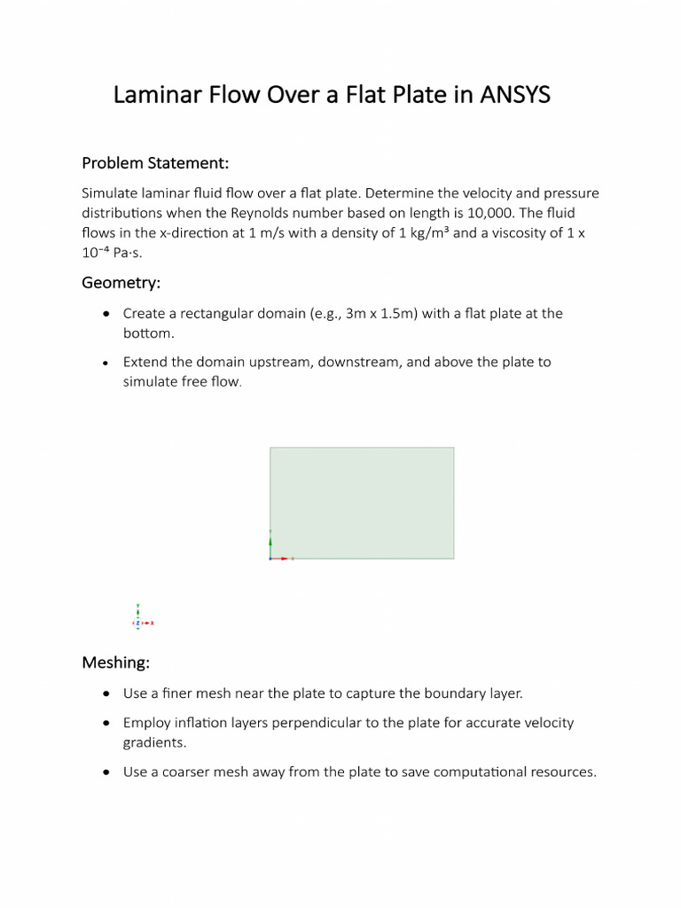 CFD Flow Over A Plate | PDF