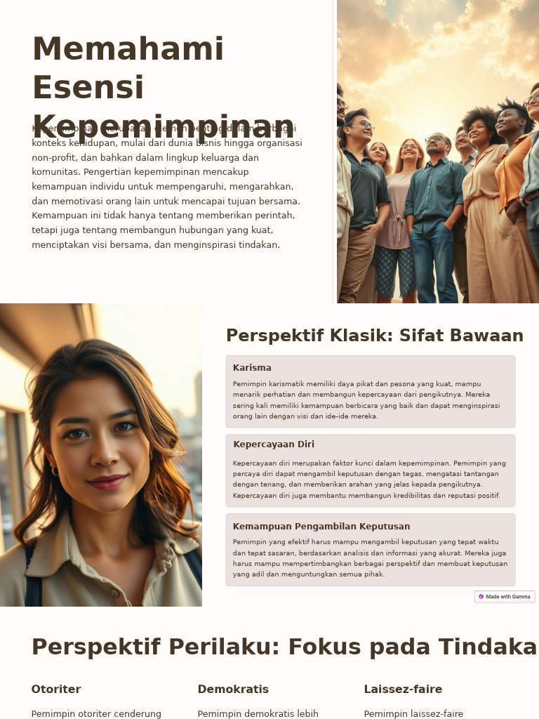 Esensi dan Gaya Kepemimpinan Efektif | PDF | Bisnis