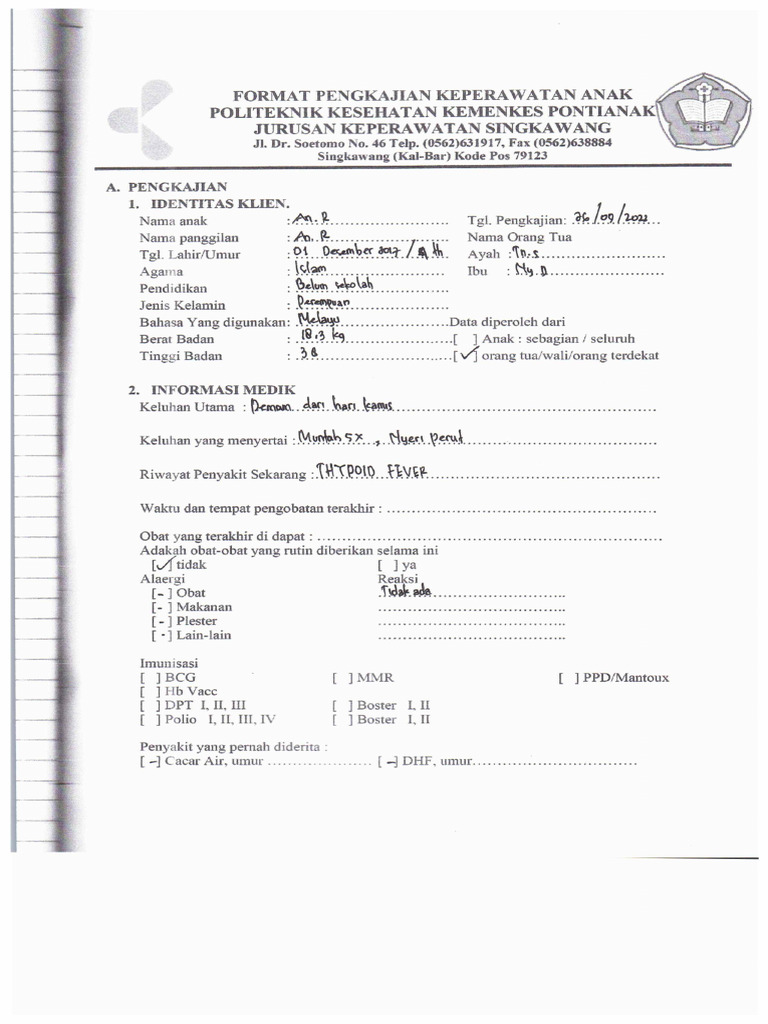 Askep Anak Dengan Demam Thypoid | PDF