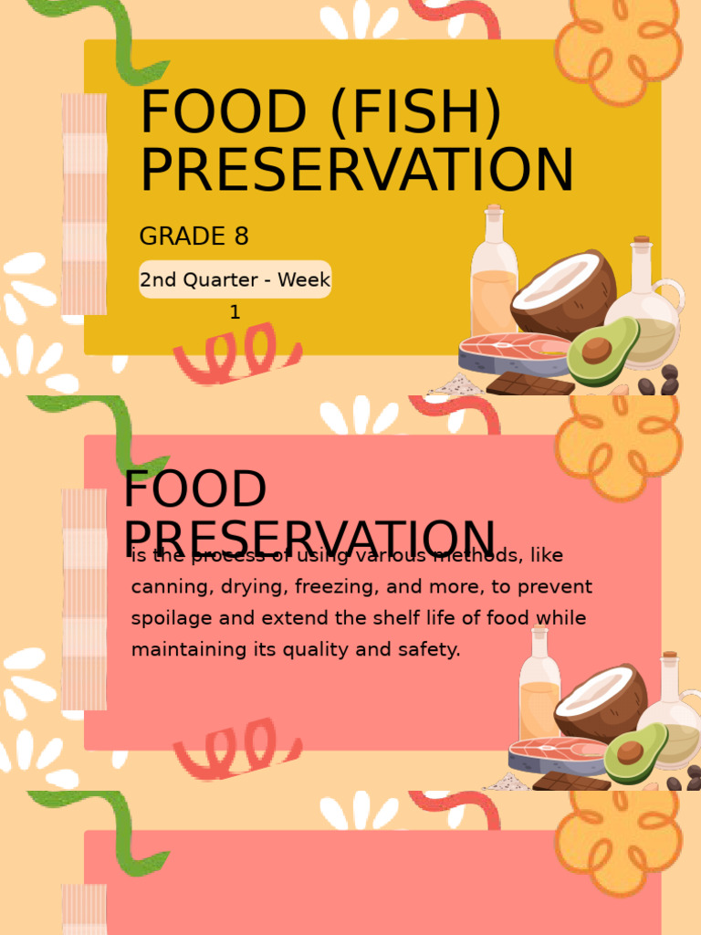 Food (Fish) Preservation (W1) | PDF | Food Preservation | Vegetables