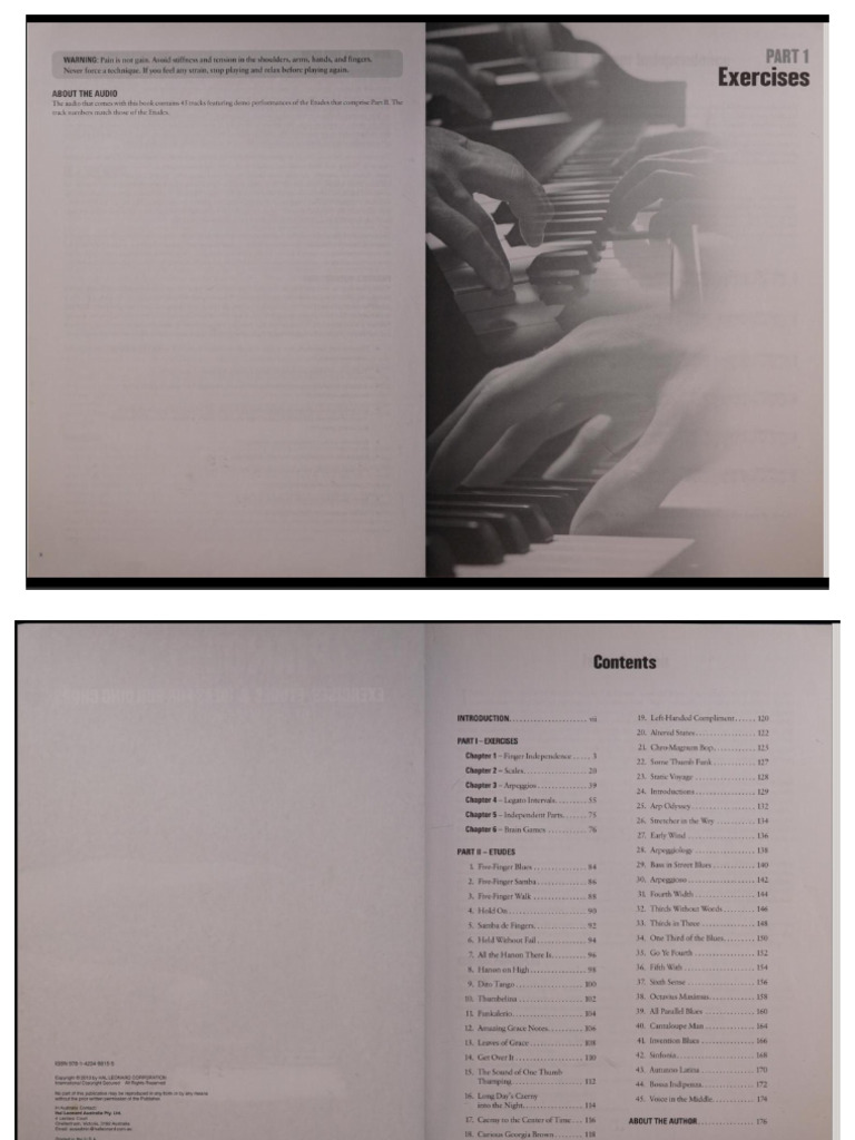 Jazz Piano Technique. Exercises Etudes Ideas For Building Chops. John ...