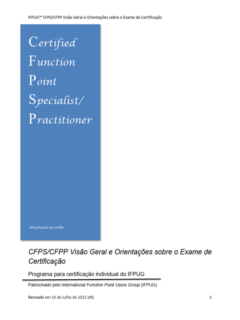 CFPS CFPP BPT Overview Guidelines-R6 14072022 | PDF | Propriedade intelectual | Internet
