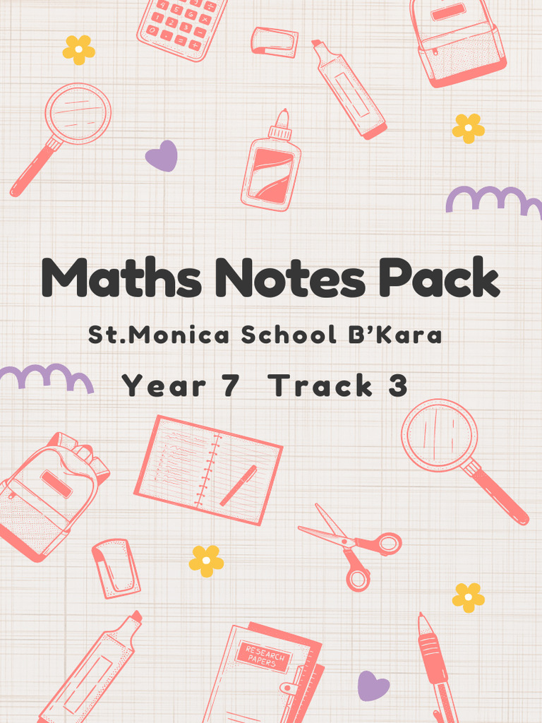 Maths Year 7 Track 3 Notes Pack 1 | PDF | Kilogram | Numbers