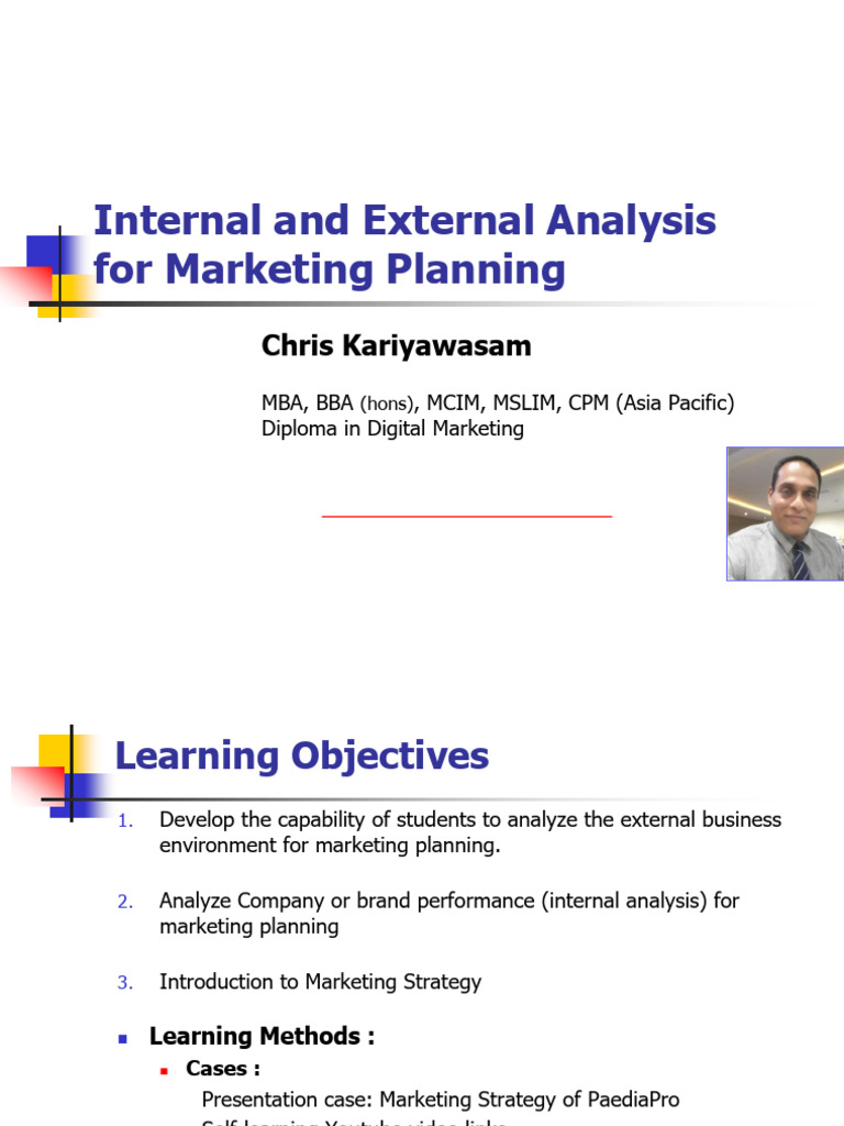 3 - Internal and External Analysis | PDF | Swot Analysis | Marketing