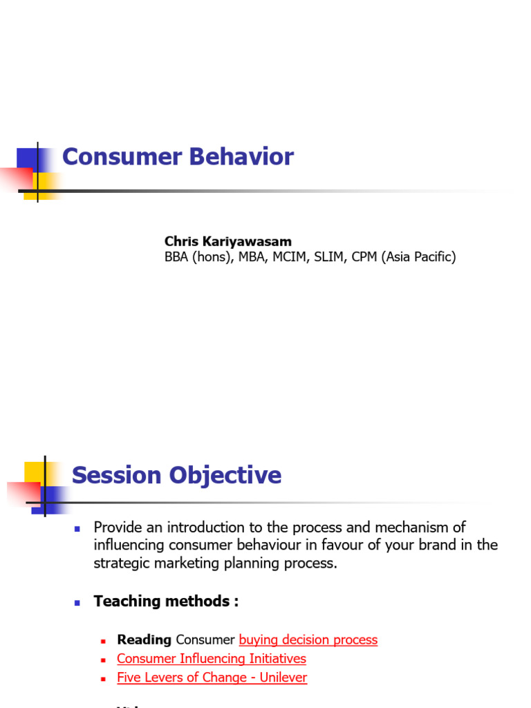 5 - Consumer Behaviour Process | PDF | Behavior | Marketing