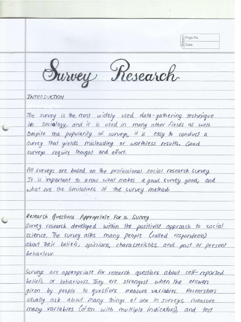 Intro To Survey Research | PDF