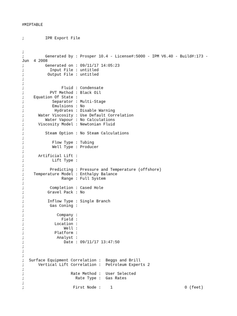 PROSPER Complete | PDF | Petroleum Reservoir | Lift (Force)