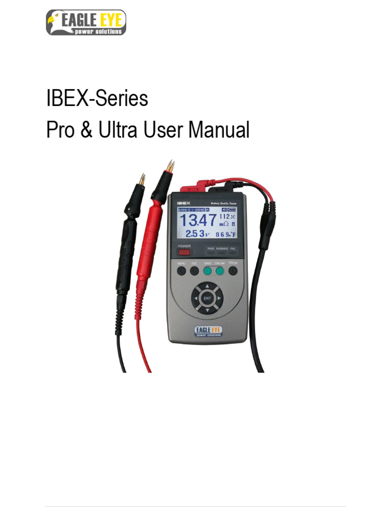 IBEX-Series User Manual V1.2 | PDF | Menu (Computing) | Battery Charger