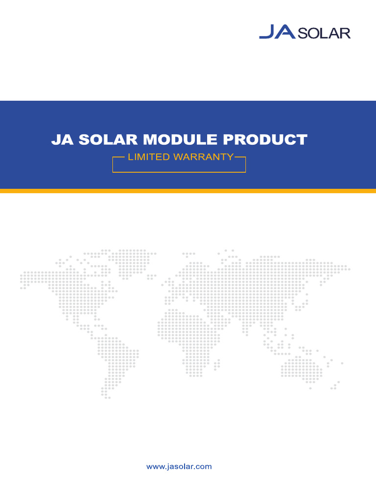 Limited Warranty JA Solar | PDF