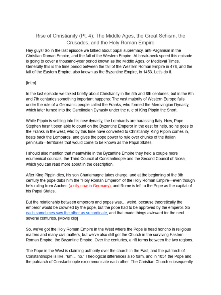 European Regions and Papal Support in Schism | PDF | Pope | Crusades