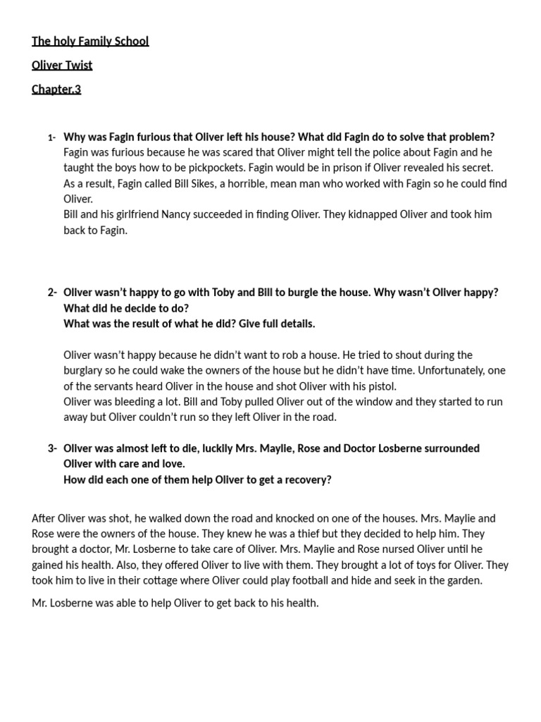 Oliver Twist Chapter.3 | PDF | Mystery, Thriller & Crime Fiction