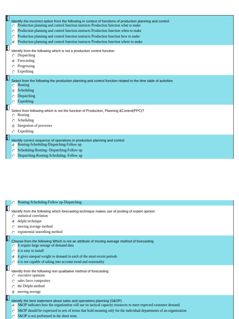 Functions of Production Planning & Control | PDF | Forecasting | Inventory