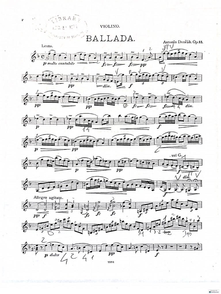 DVORAK - Ballada Op.15 | PDF