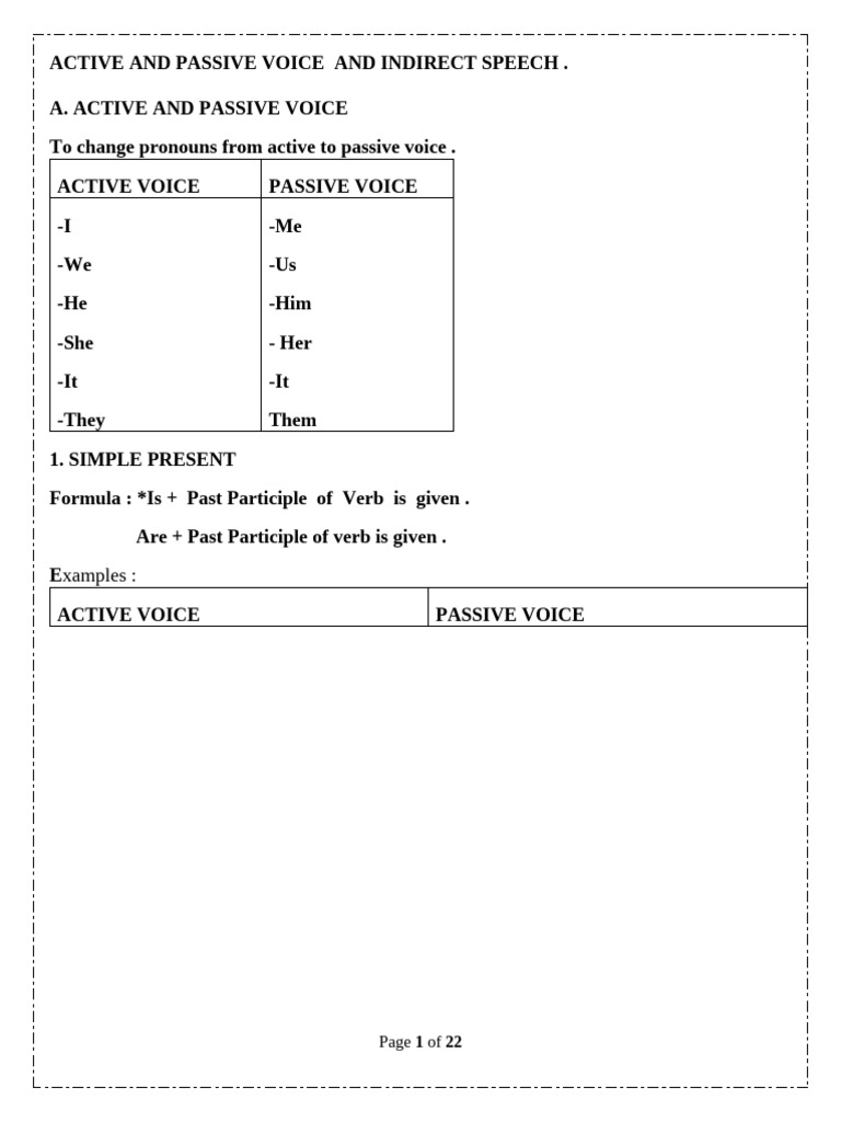 Grammar Guide: Active vs. Passive Voice | PDF | Verb | Subject (Grammar)