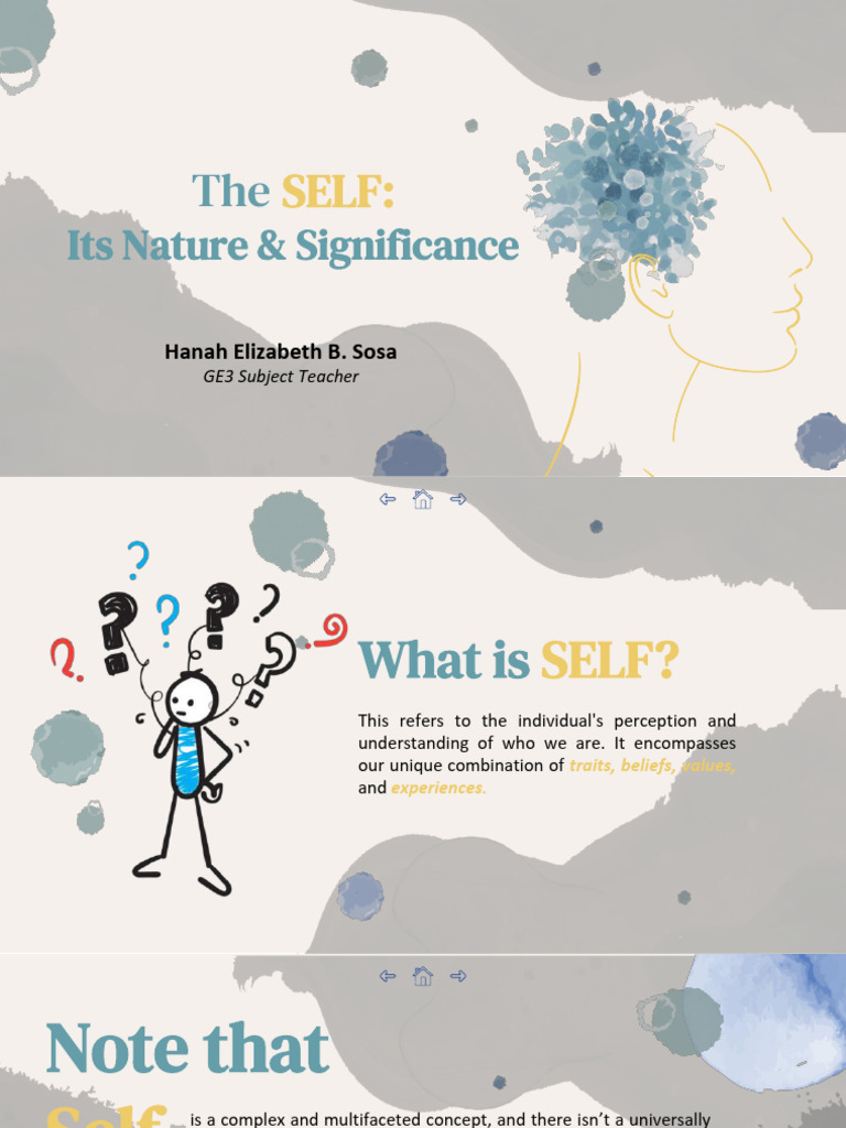GE3 Chapter 1 The Self Its Nature and Significance 2 | PDF | Self | Self Concept