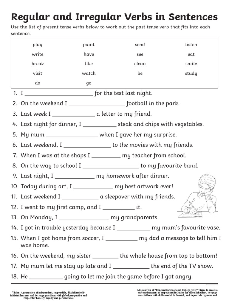 Regular and Irregular Verbs Worksheet | PDF | Semantic Units | Languages