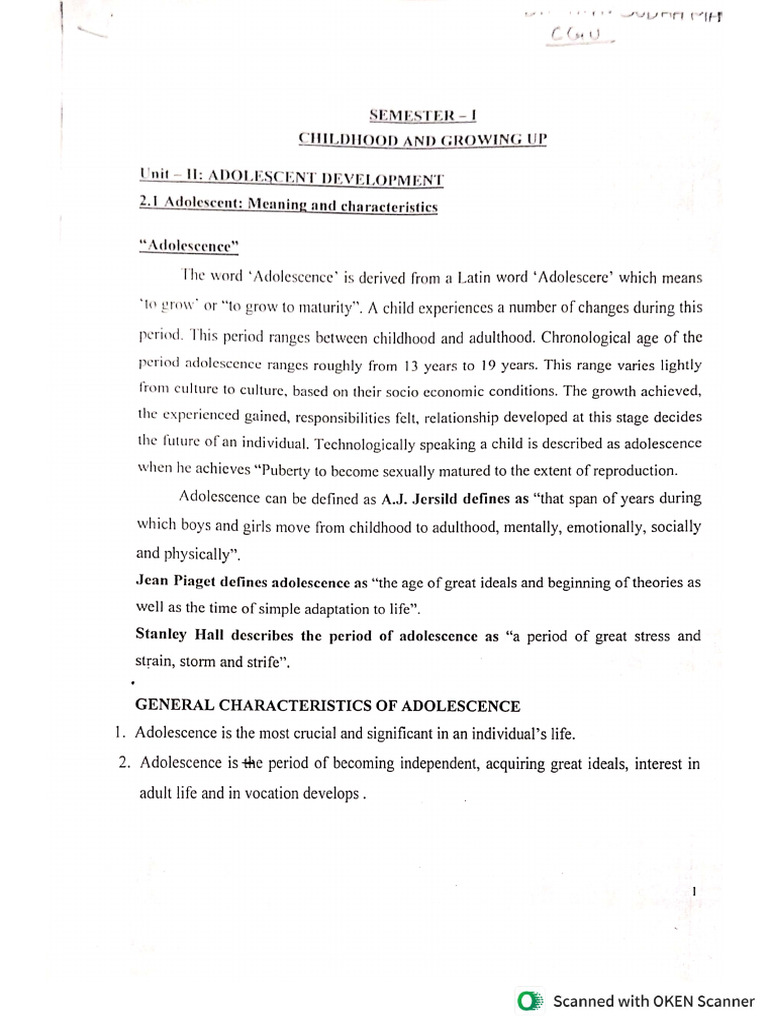 Childhood Growing Up | PDF