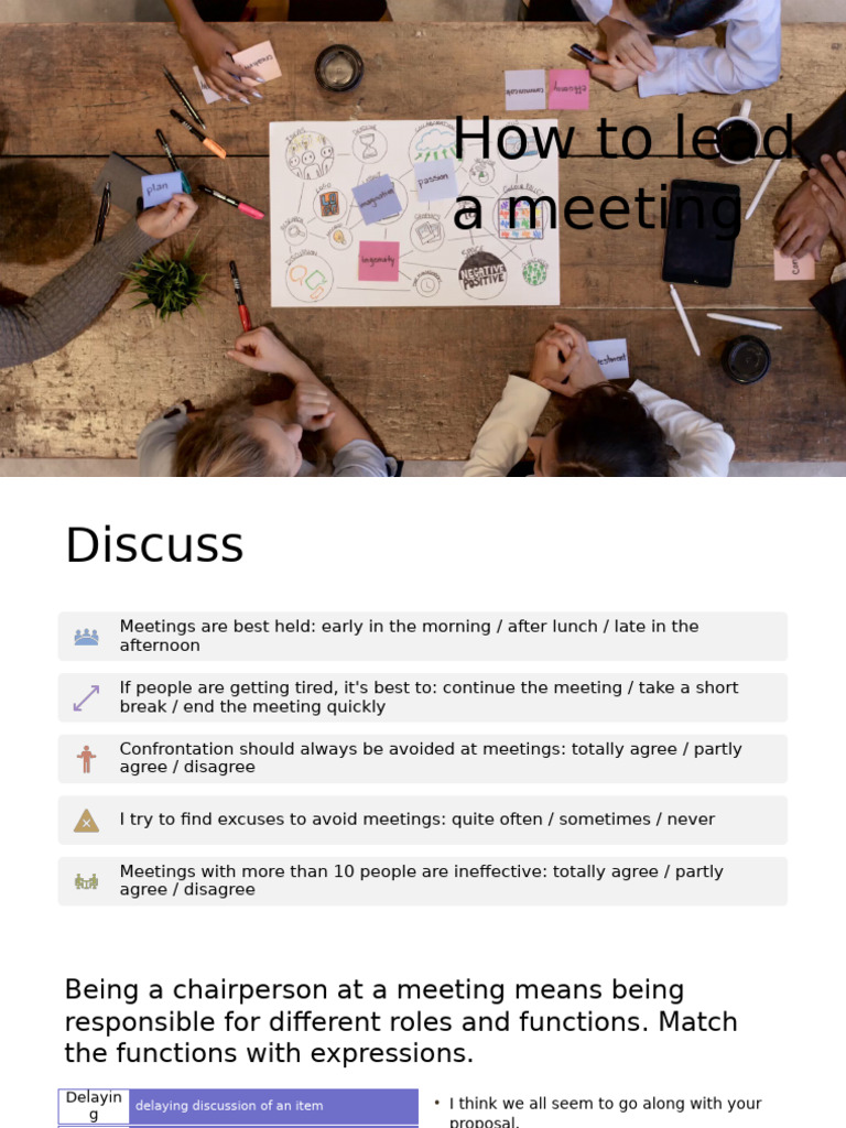 Effective Meeting Leadership Tips | PDF | Career & Growth
