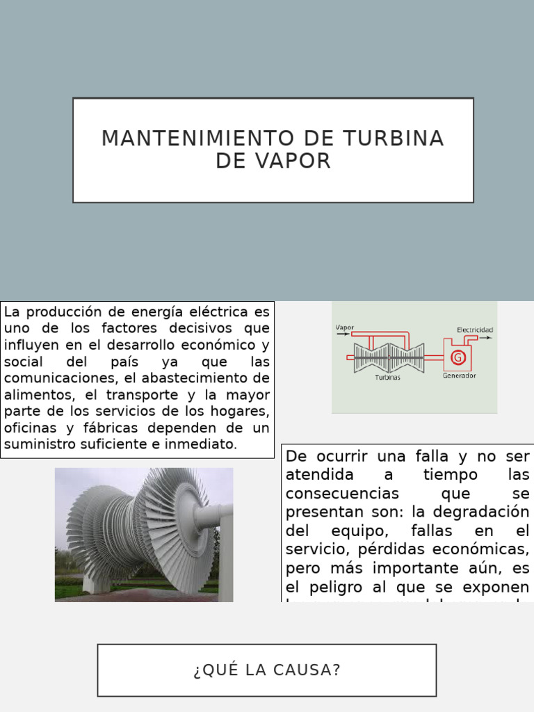 Mantenimiento de Turbina de Vapor | PDF | Turbina | Vapor