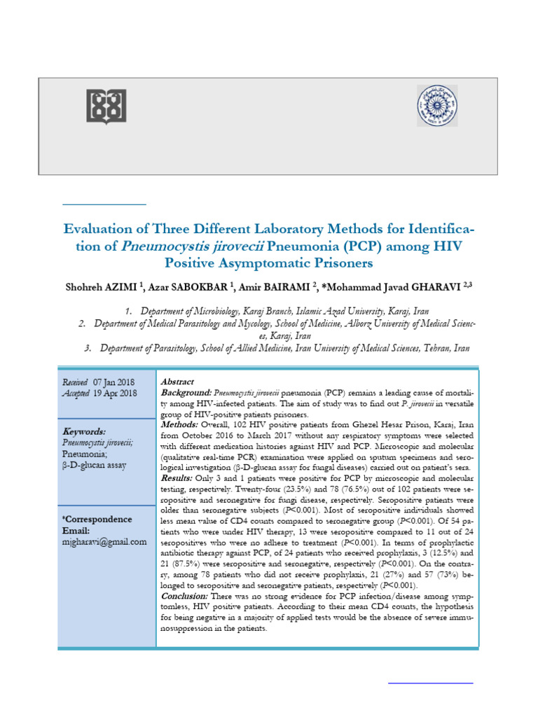 Evaluation of Three Different Laboratory Methods For Identification of ...
