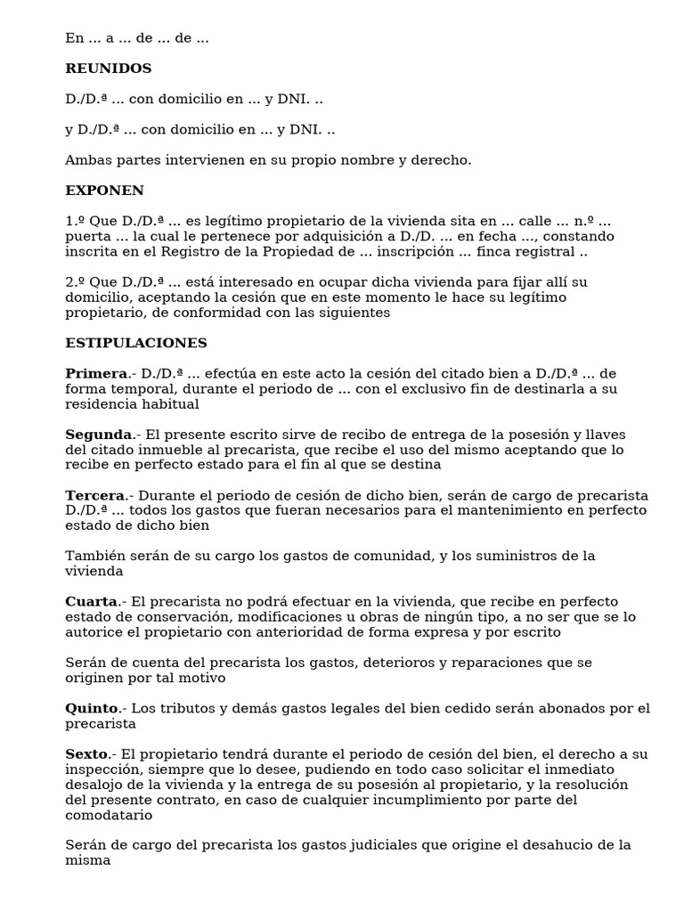 Contrato de Precario 20241106145702 | PDF