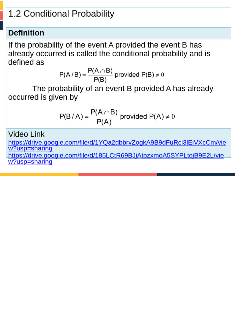 1.2 Conditional Probability | PDF