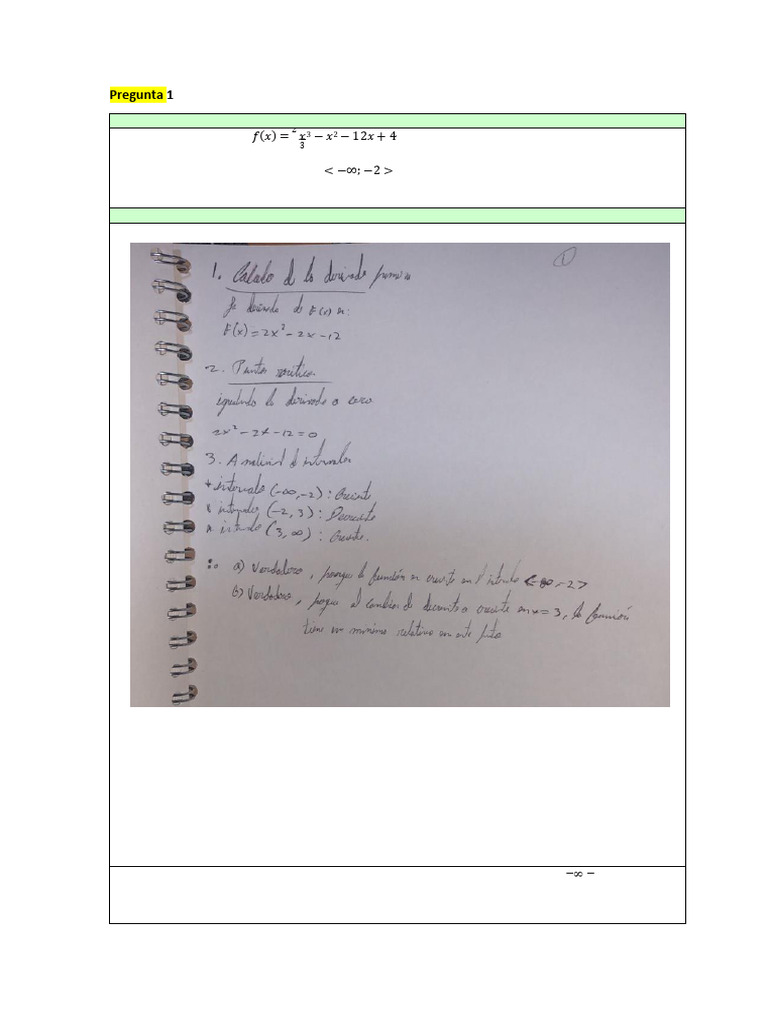 Formato - de - Soluci - N - de - Desarrollo - Calculo - 1-2024-2 INM | PDF