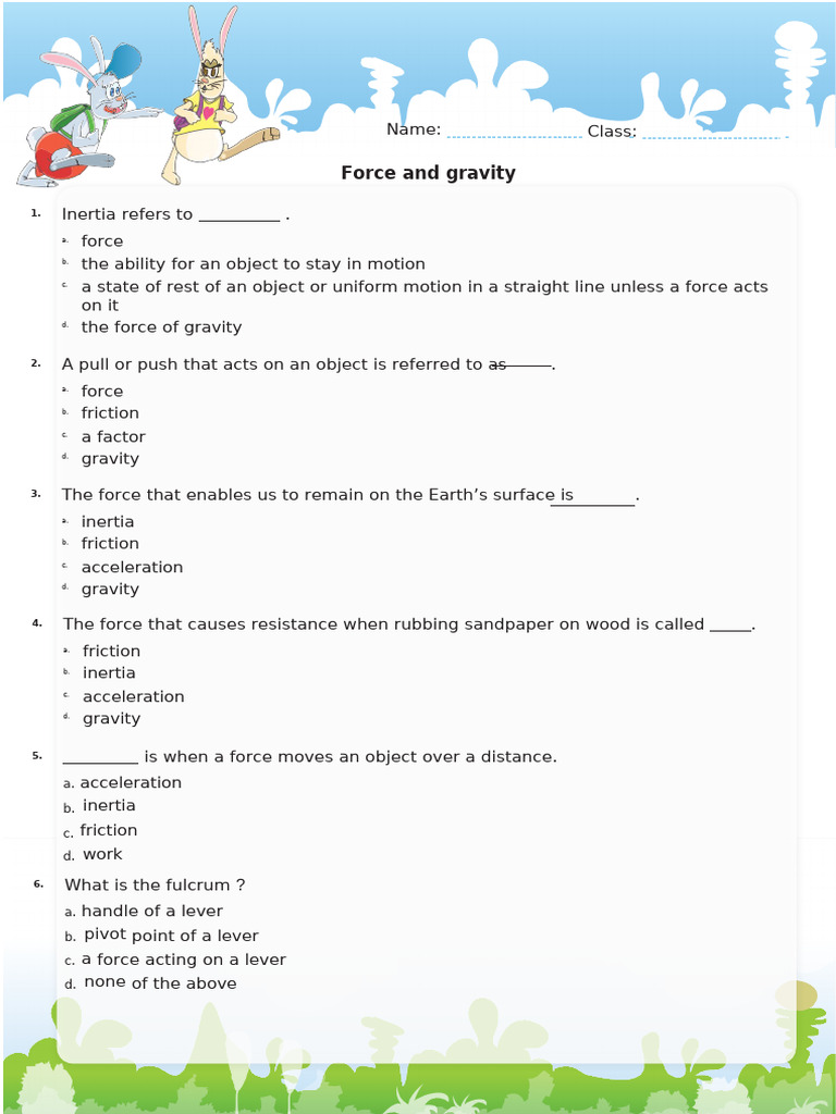 Forces, Ecosystems, and Mammals Quiz | PDF | Force | Solar System