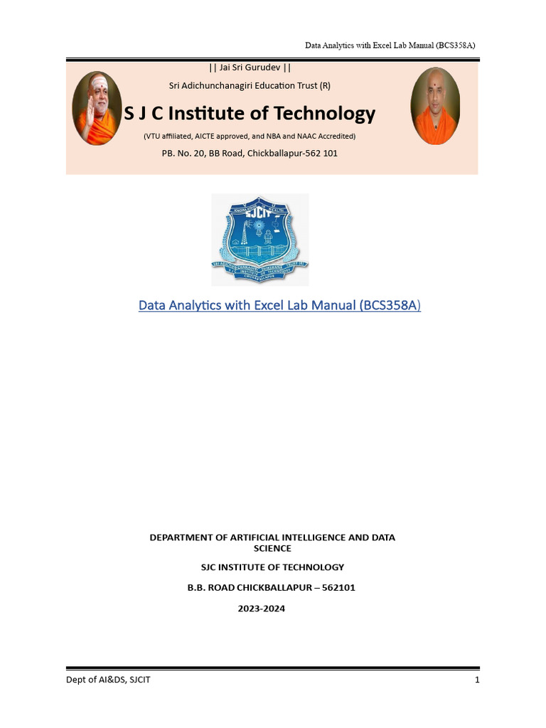 Excel Lab Manual | PDF | Microsoft Excel | Computing