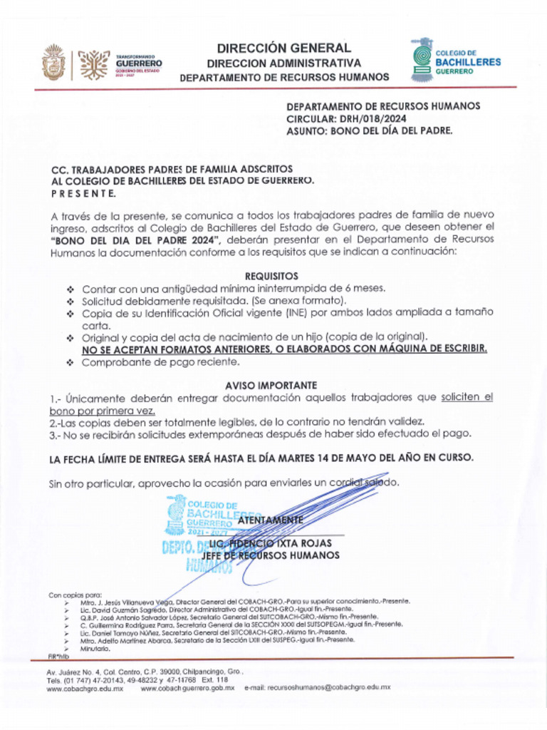 Circular DRH 018 2024 | PDF