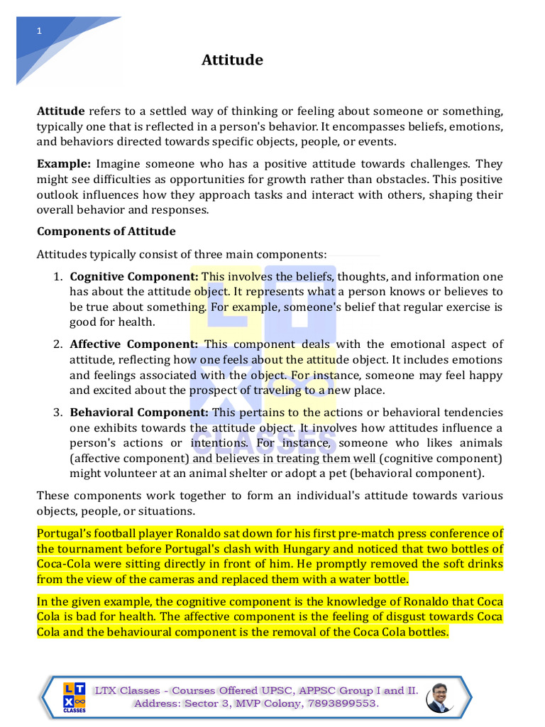 Attitude | PDF | Attitude (Psychology) | Conformity