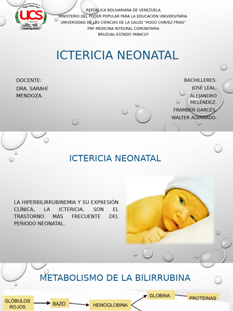 Ictericia Neonatal | PDF | Enfermedades y trastornos | Medicina CLINICA