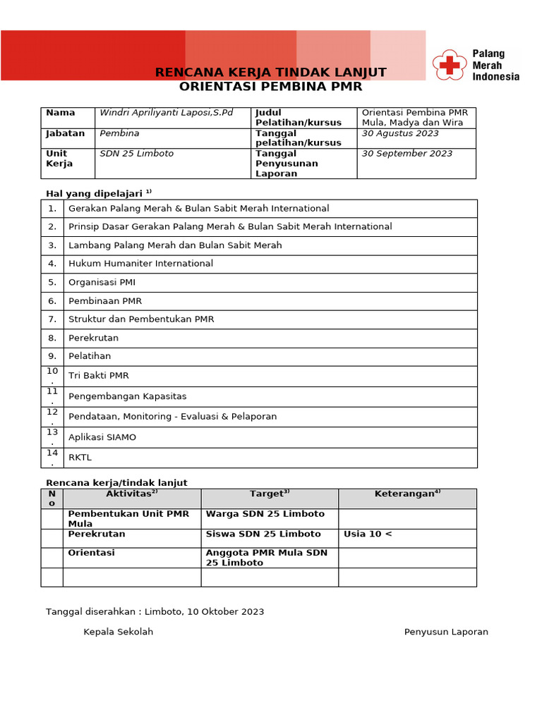 Form RKTL - Orientasi | PDF | Karier & Perkembangan | Pengelolaan ...