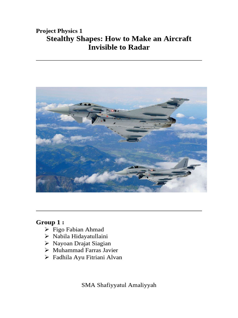 Stealth Aircraft: Light Scattering Shapes | PDF | Radar ...
