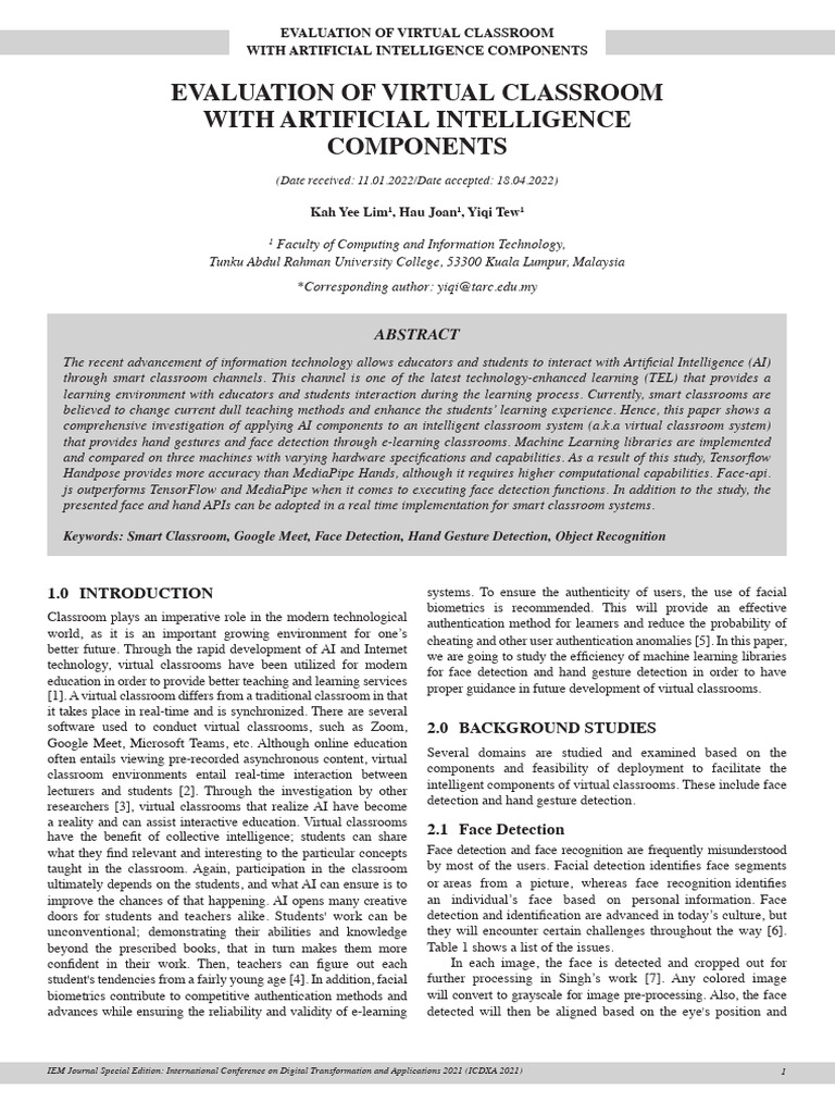 An Evaluation of Virtual Classroom Perfo | PDF | Distance Education ...