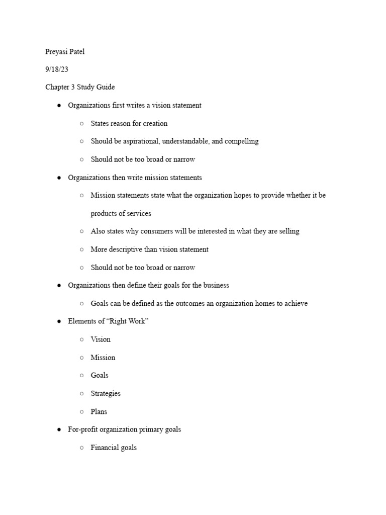 Chapter 3 Study Guide | PDF