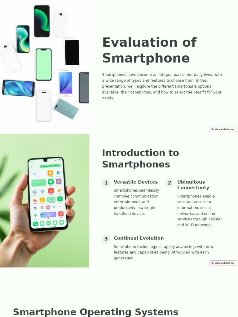 Evaluating Smartphone Features and Choices | PDF | Smartphone | Camera
