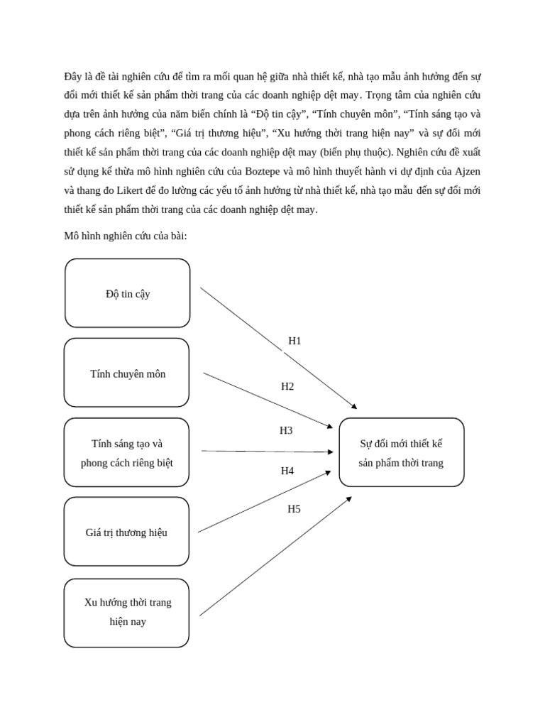 Mô Hình Nghiên C U - PPNC Nhóm 12 | PDF